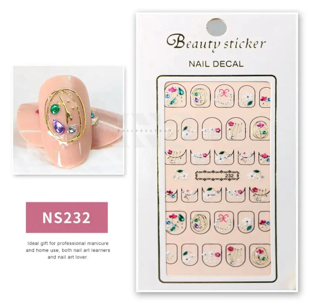 Design Nail Sticker 3D Art - NS232 – iNAIL SUPPLY