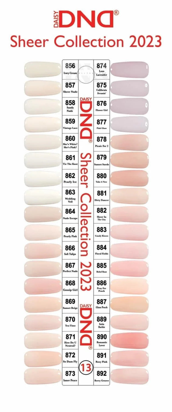 iNAIL SUPPLY - DND Color Sample Chart 1